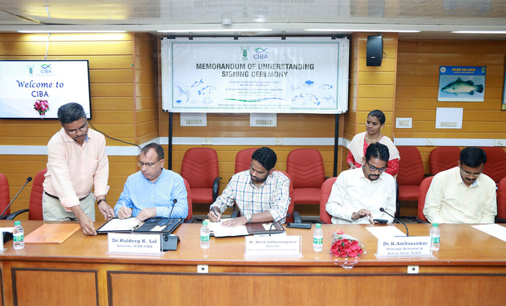 ICAR-CIBA Lnked MOU with Ms.Ultra Nutri India, Pvt. Ltd., Chennai for ...